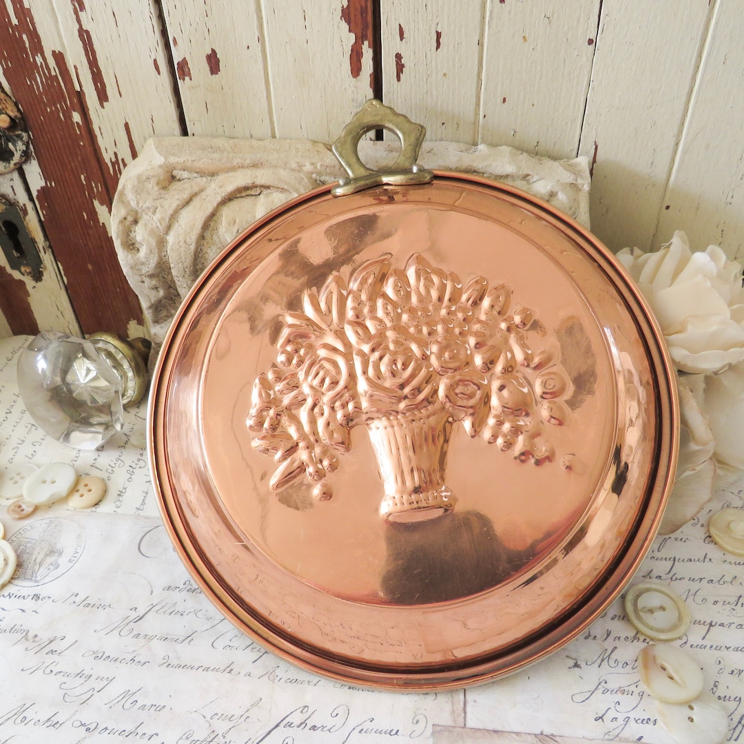Vintage French Country Copper Cake Mold Wall Hanging With - Etsy