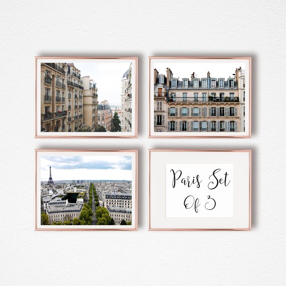 Paris Photography Set of 3 Paris Gallery Set Paris Gallery | Etsy