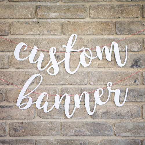 Custom Banner Script Letters 11 Extra Large Letters - Etsy