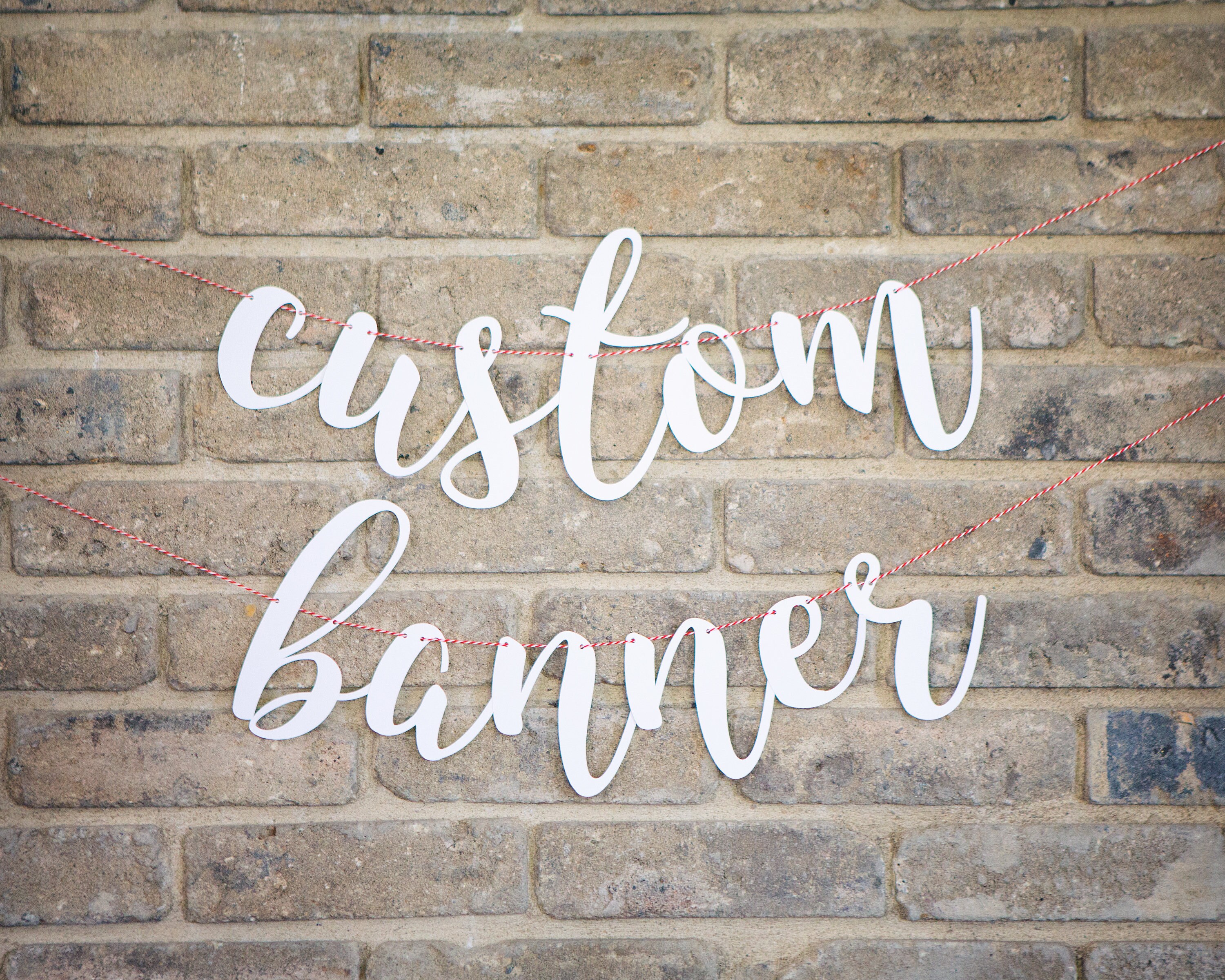 Custom Script Banner - Etsy