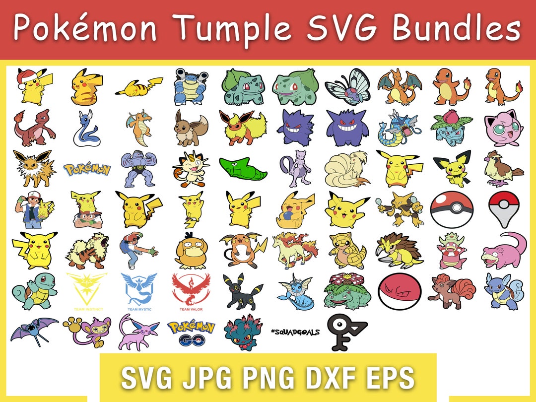 65 Poke Svg Bundle Layered Item, Pokemon Bundle, Pokemon Clipart ...