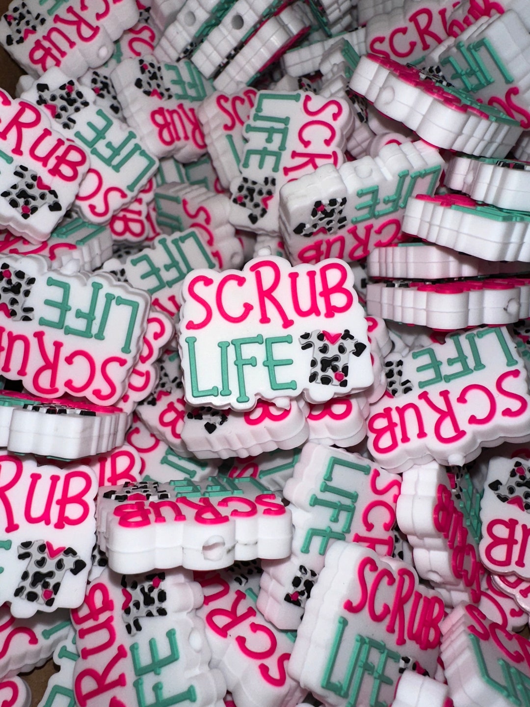 970 Scrub Life Silicone Focal Bead. - Etsy