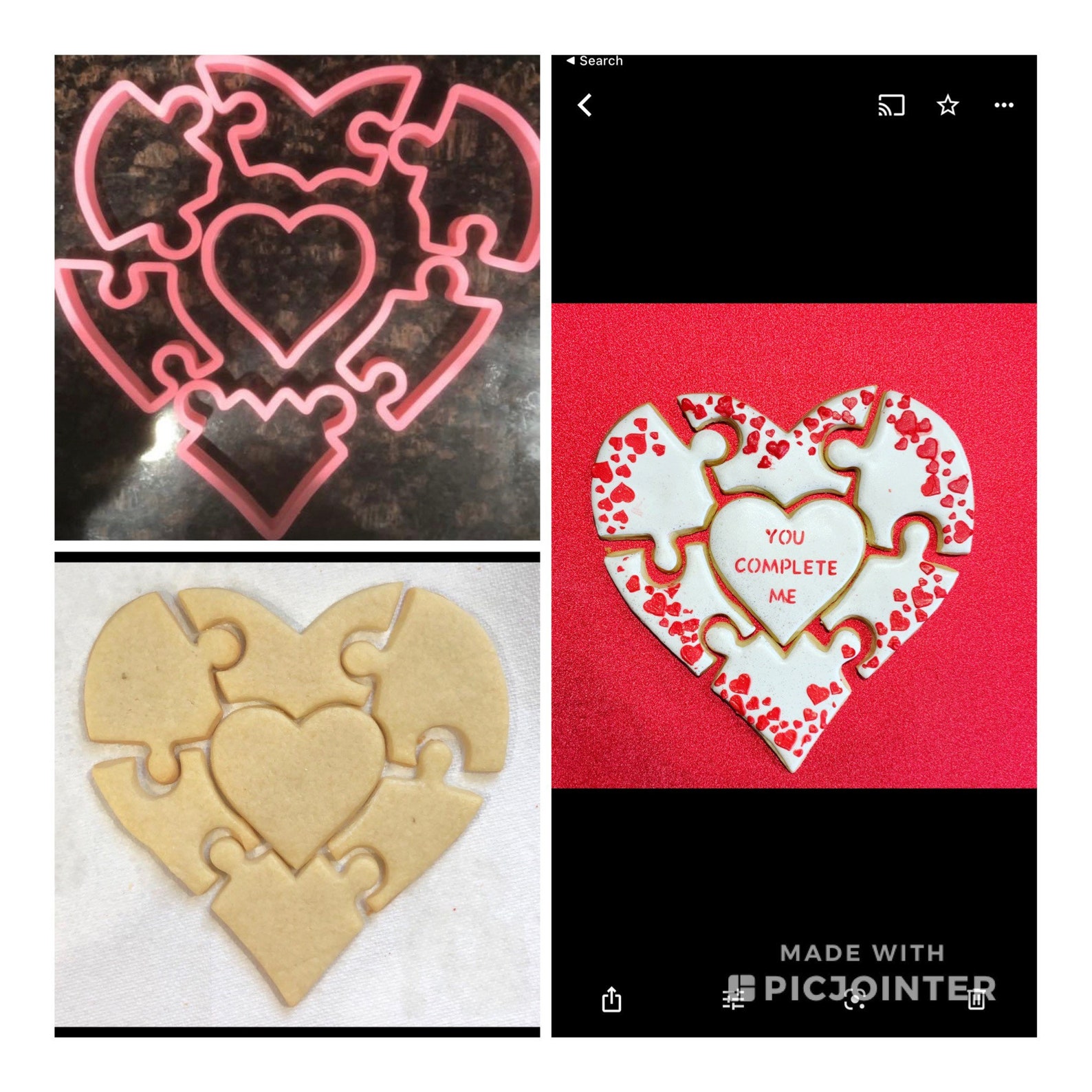 Puzzle Heart Cookie Cutter Heart Valentine Puzzle - Etsy