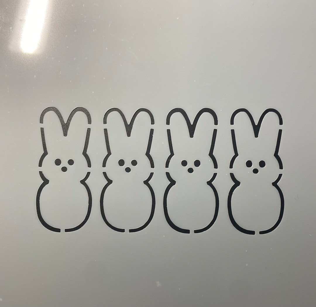 PYO Easter Peeps Stencil - Etsy