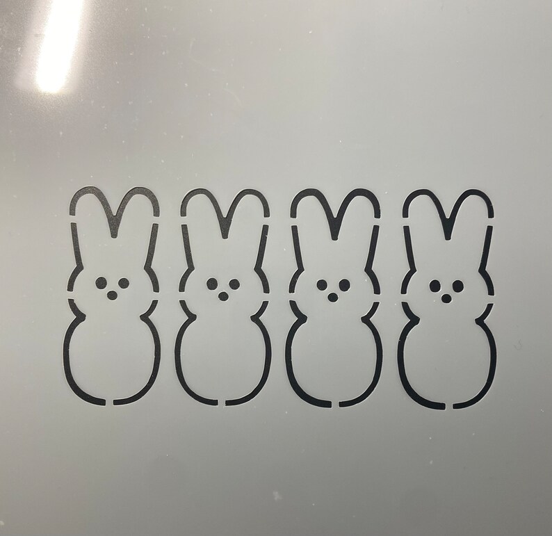 PYO Easter Peeps Stencil - Etsy
