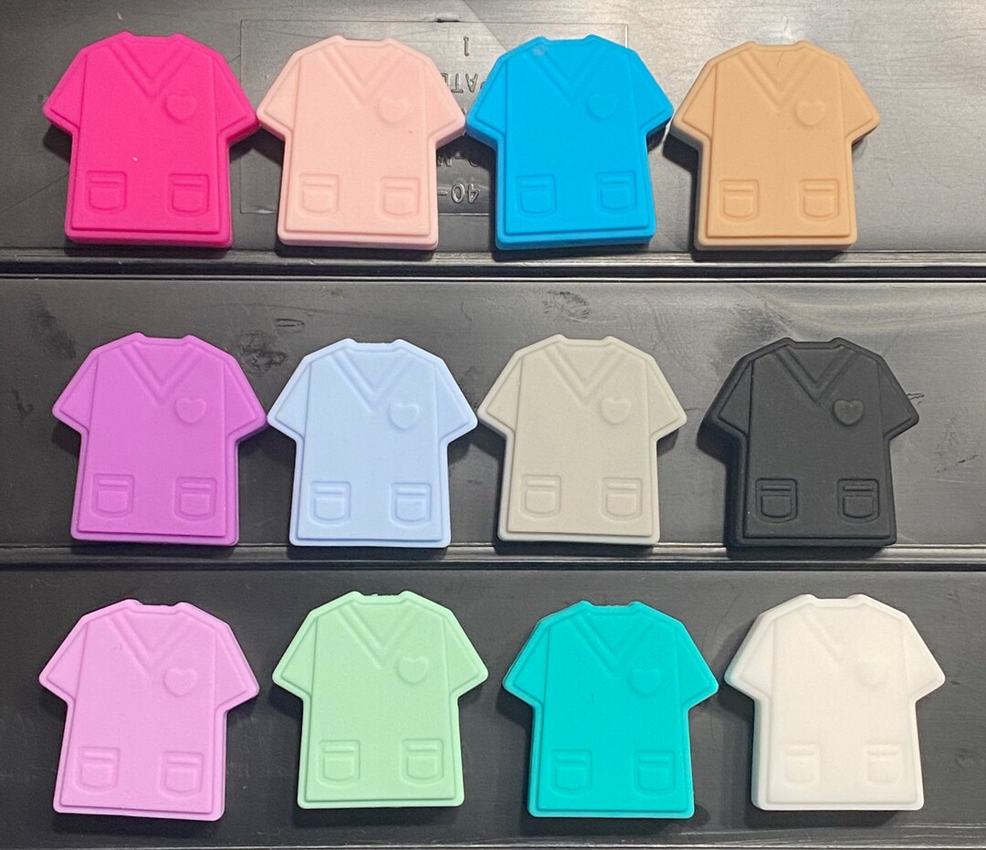 Unisex Uniform Silicone Focal Bead/ Nurse Scrub Top Silicone Focal Bead ...