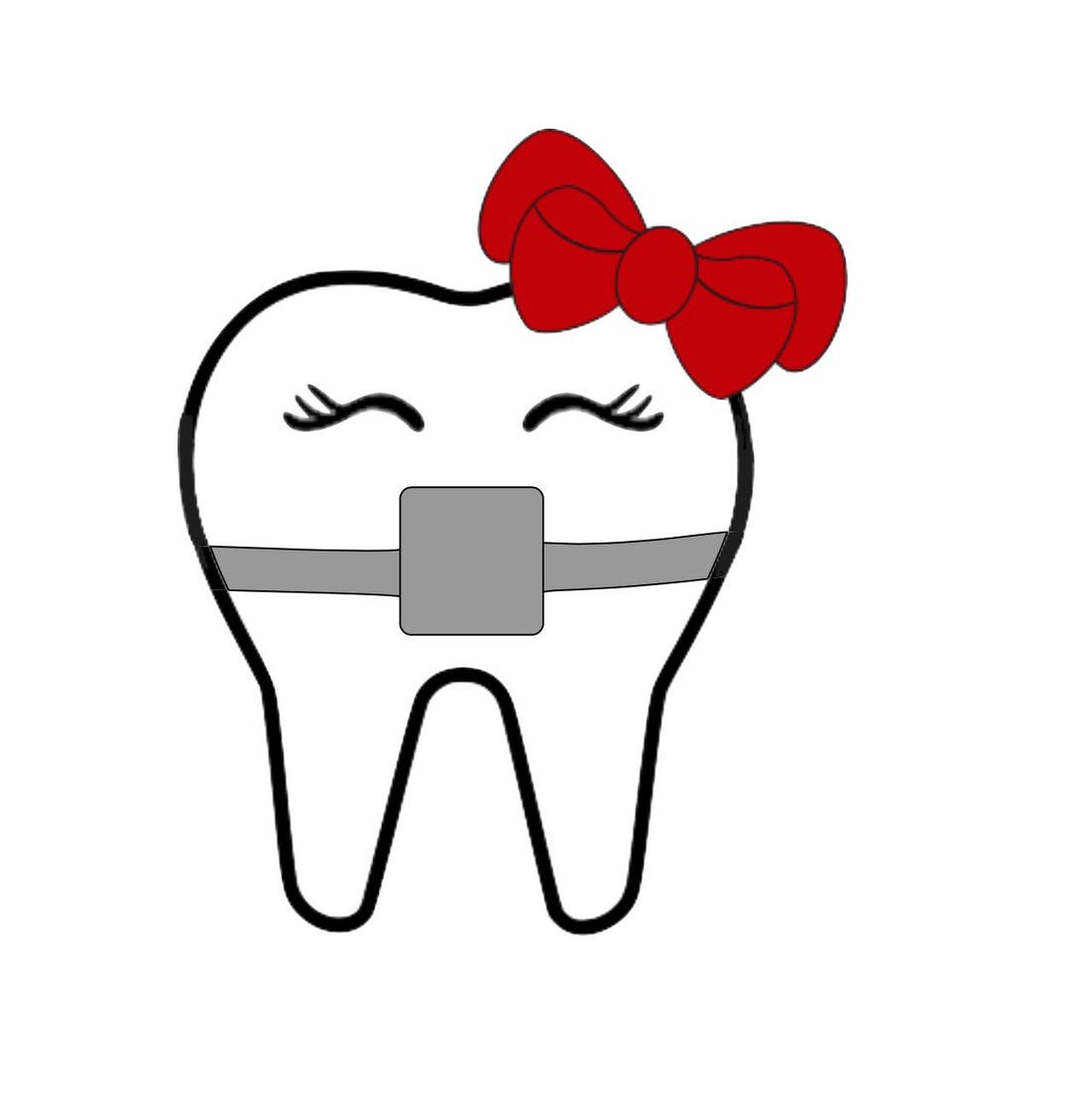 9203 Girly Tooth With Brace Cookie Cutter - Etsy