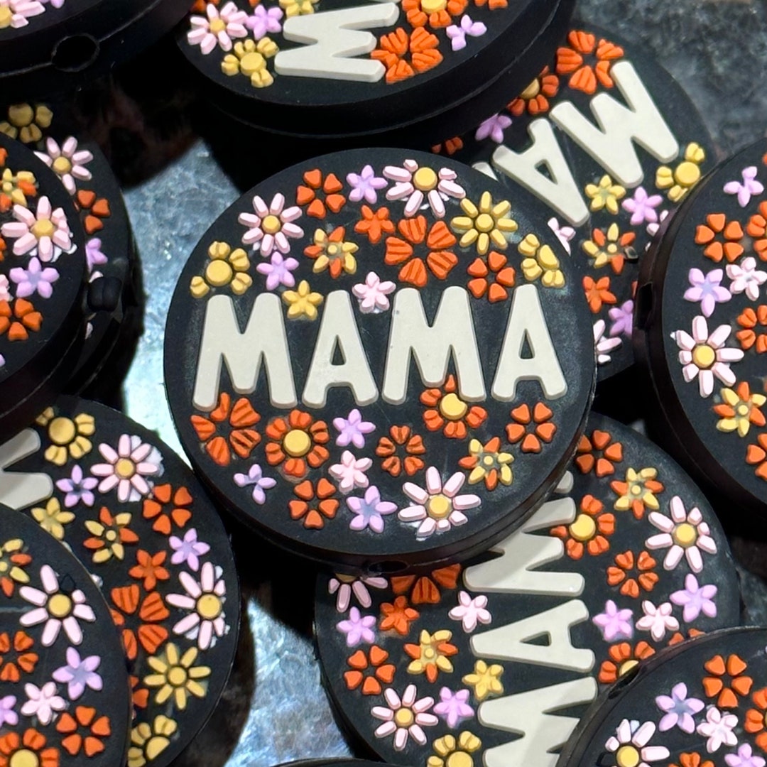 Floral Mama Silicone Bead - Etsy
