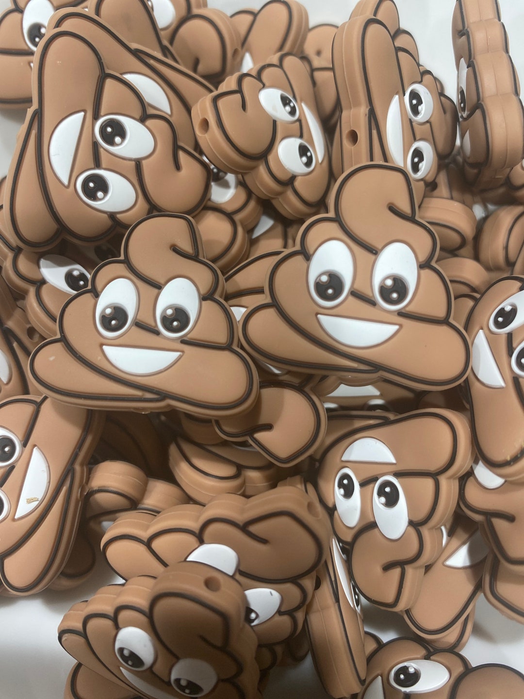 Poop Emoji Silicone Focal Bead - Etsy
