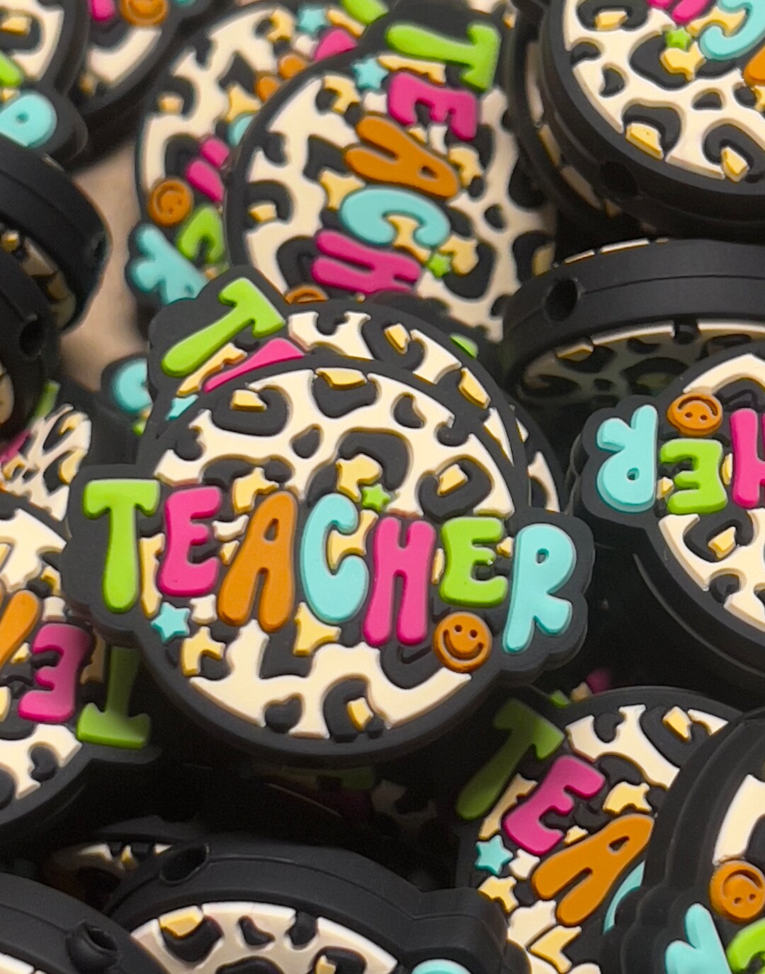 Teacher Cheetah Pattern Silicone Focal Bead - Etsy