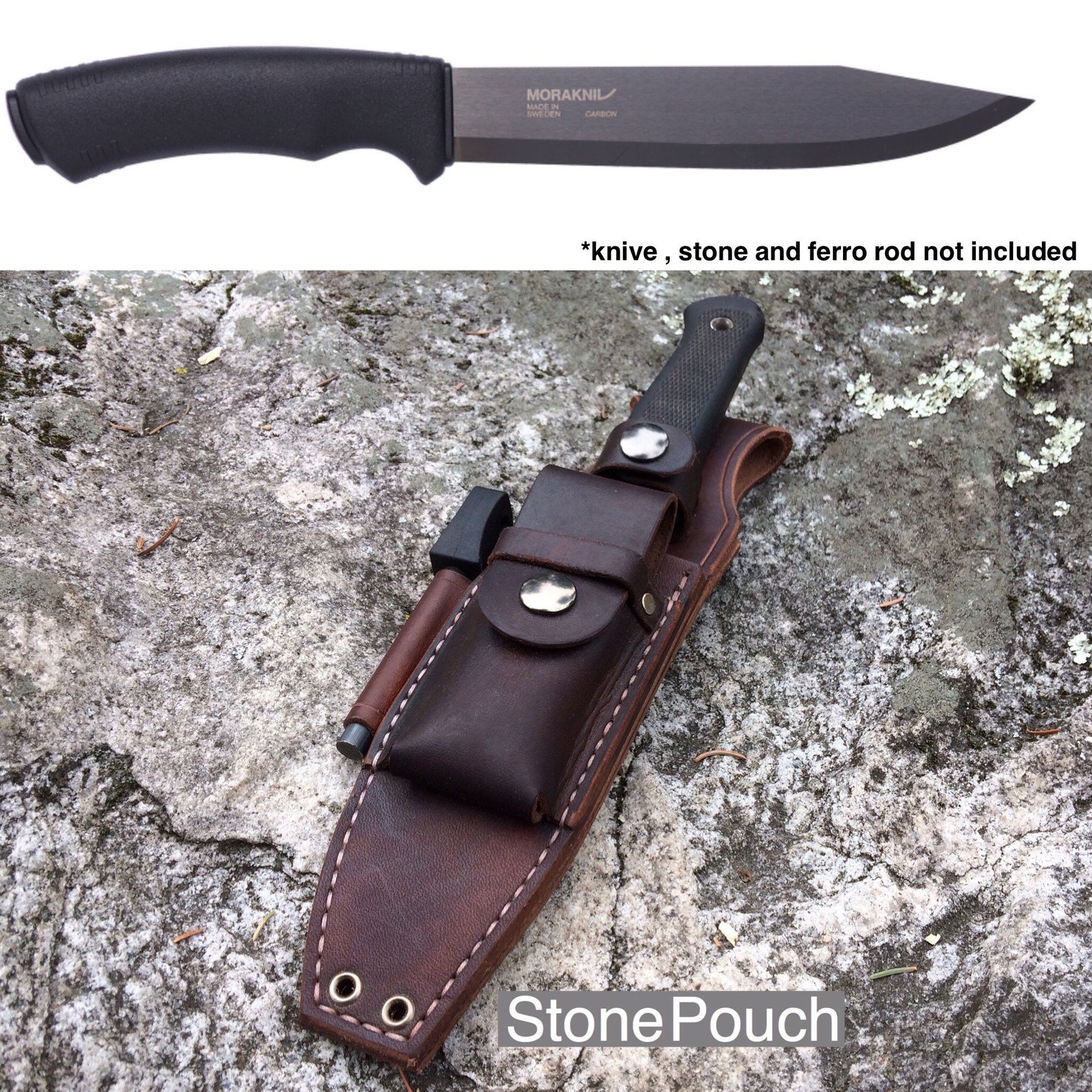 Bushcraft Sheath for the Morakniv Bushcraft Pathfinder Knife - Stone ...