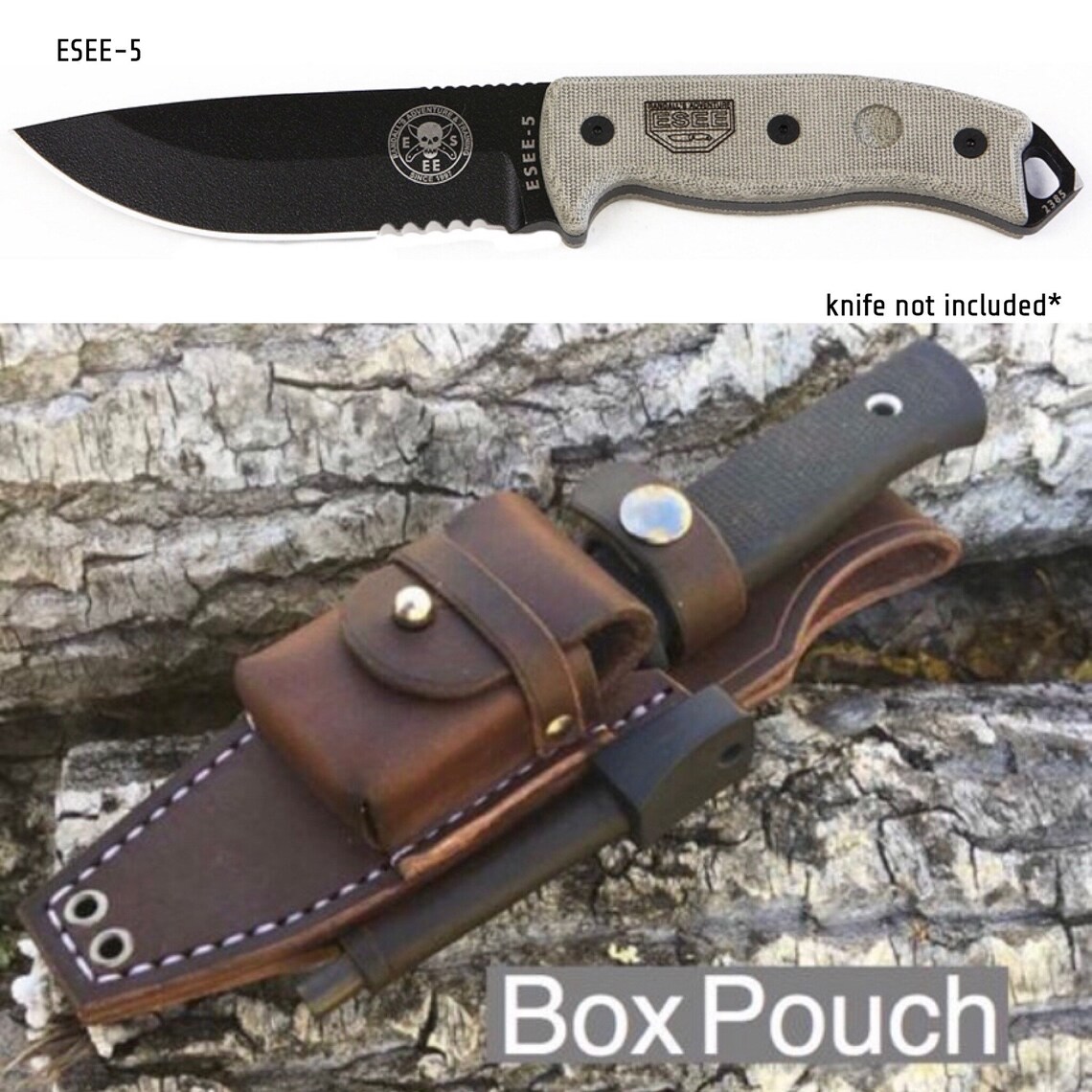 Custom Bushcraft Sheath With Box Pouch for ESEE-5 - Etsy