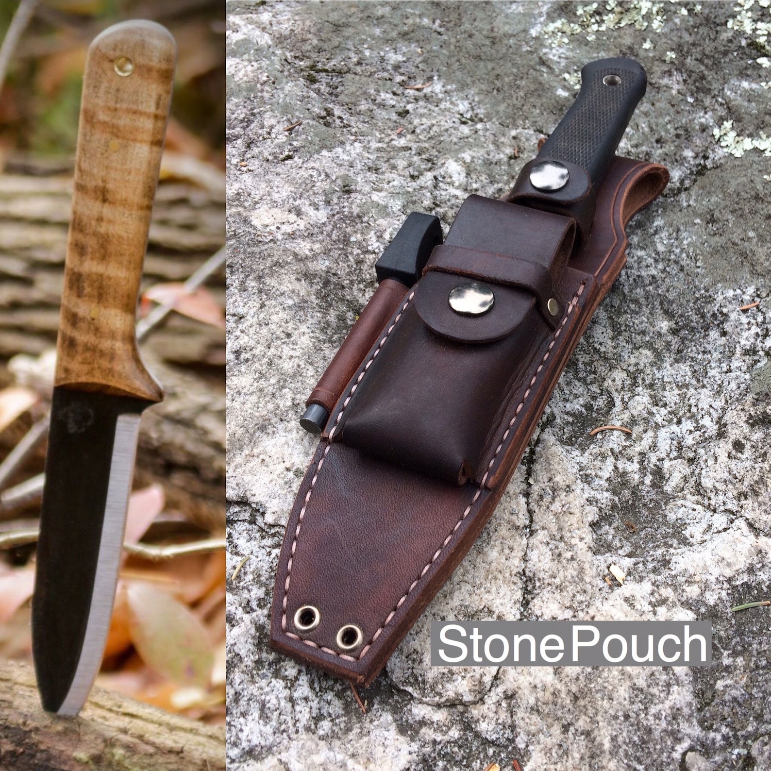 Bushcraft Knife Sheath for the PKS Kephart Stone Pouch - Etsy