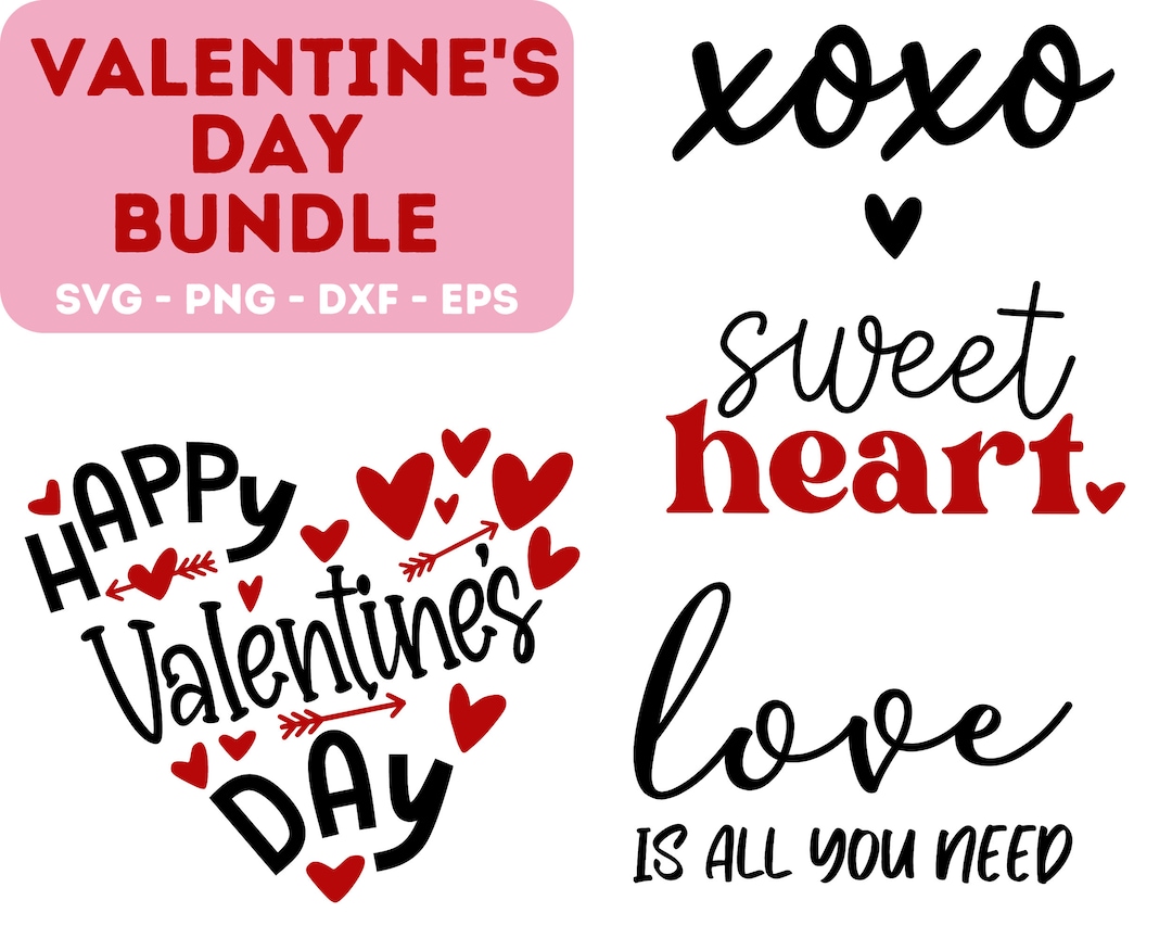 Valentine's Day SVG Bundle, Heart, XOXO (digital Download) - Etsy