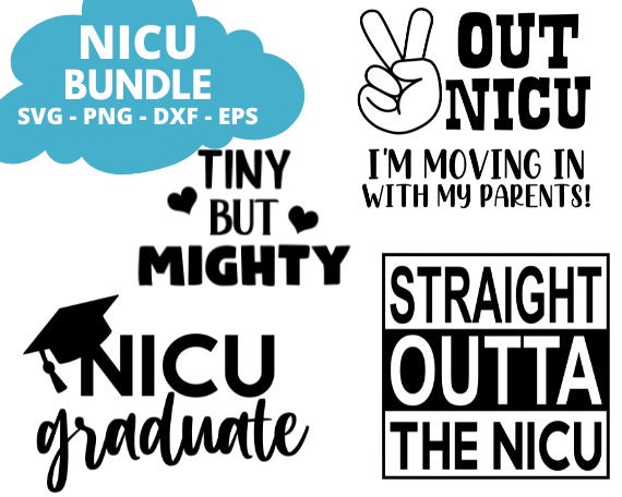 NICU SVG Bundle Peace Out NICU Svg Tiny but Mighty Svg - Etsy