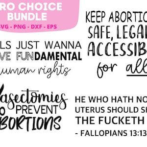 Pro Choice SVG Bundle, Uteruses SVG, Fundamental Human Rights SVG, Roe ...
