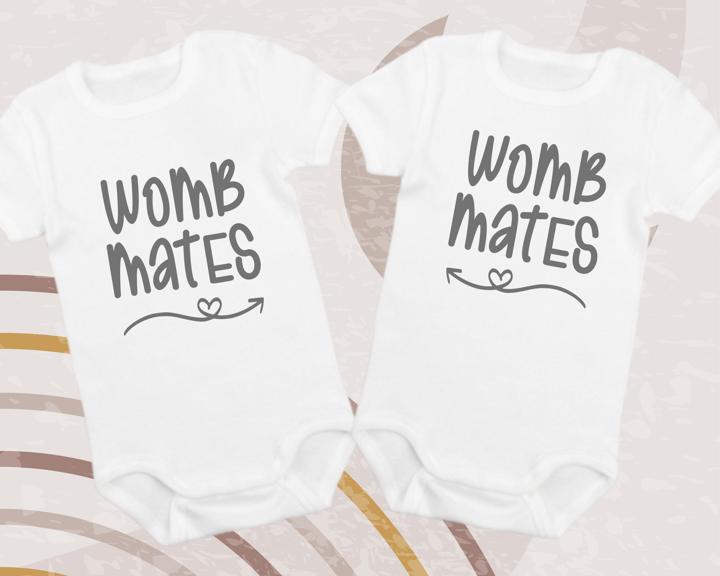 Twin Onesies Svg Bundle, Twin Baby Svg, Womb Mates Svg, Buy One Get One ...