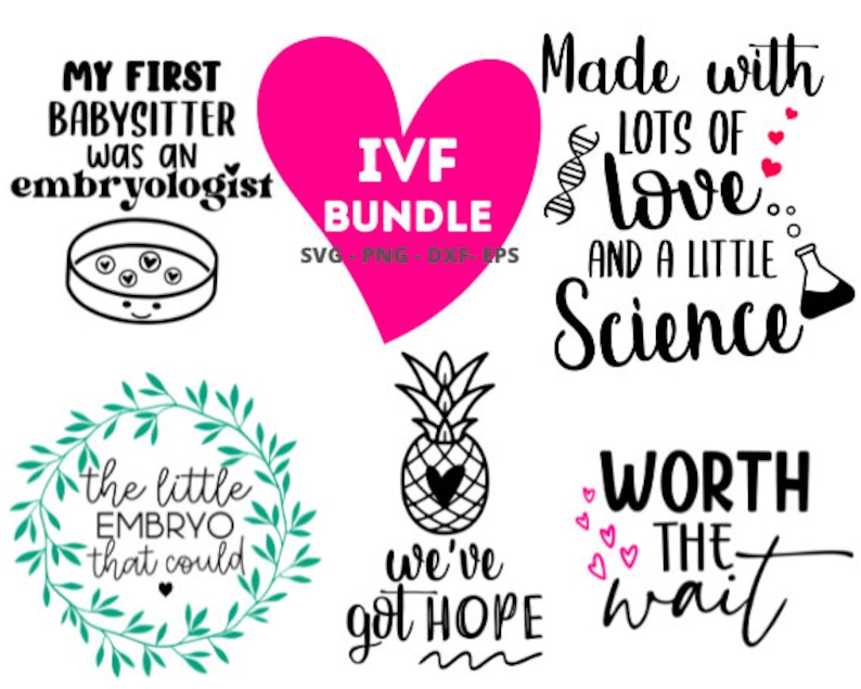 IVF SVG Bundle IVF Baby Svg Made With Lots of Love and a - Etsy