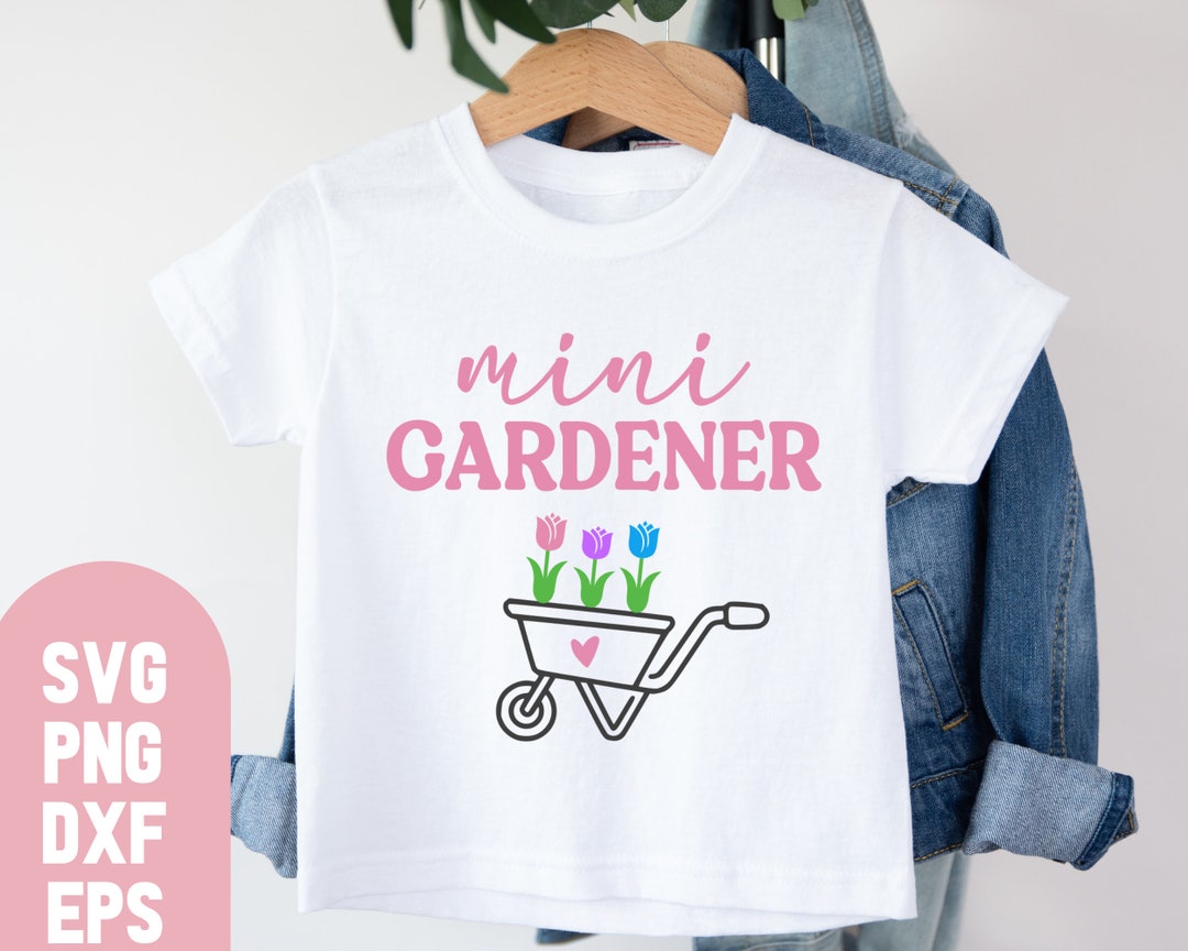 Mini Gardener Svg, Gardener Baby Onesie, Garden Baby Shower, Plant ...