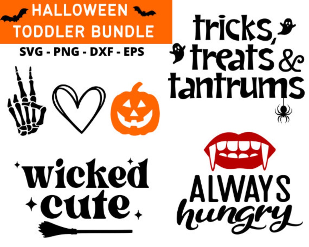 Toddler Halloween SVG Bundle, Halloween Toddler T-shirt SVG, Wicked ...