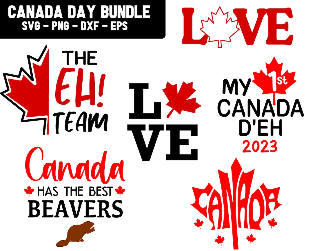 Canada Day Bundle, Canadian Flag Svg, Funny Canadian Shirt, Canada Day ...
