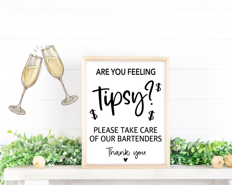 Tipsy Bartender Sign, Wedding Bar Menu SVG PNG (digital Download) - Etsy