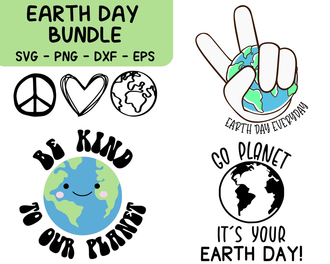 Earth Day Svg Bundle (svg, Png, Eps, Dxf) - Etsy