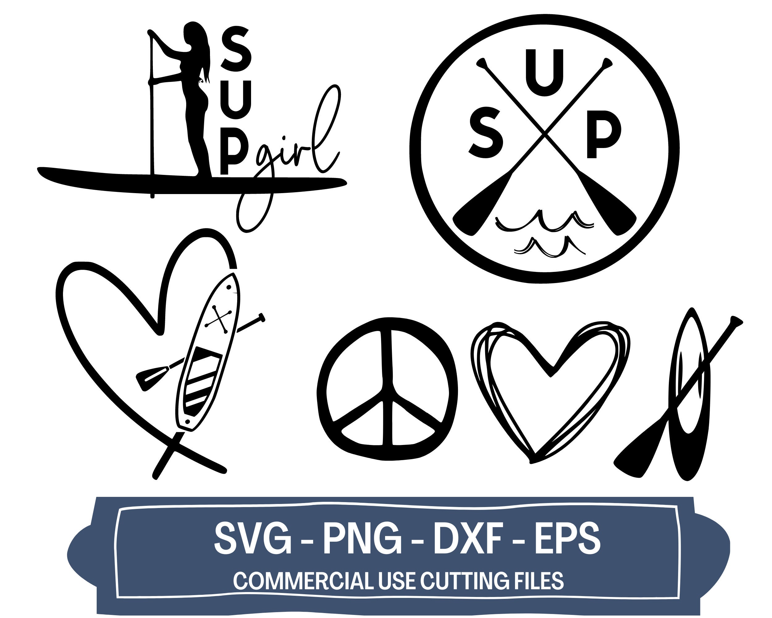 SUP Svg Bundle Stand up Paddle Boarding Svg SUP Girl Svg - Etsy