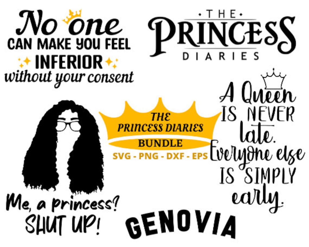 Princess Diaries SVG, Mia Thermopolis SVG, Genovia SVG - Etsy UK