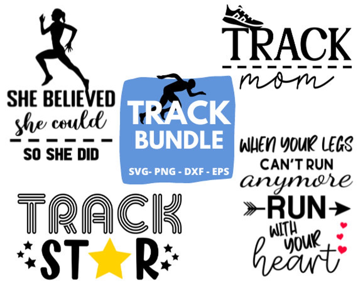 Runner Svg Bundle Track Star SVG Track Mom SVG Woman | Etsy Canada