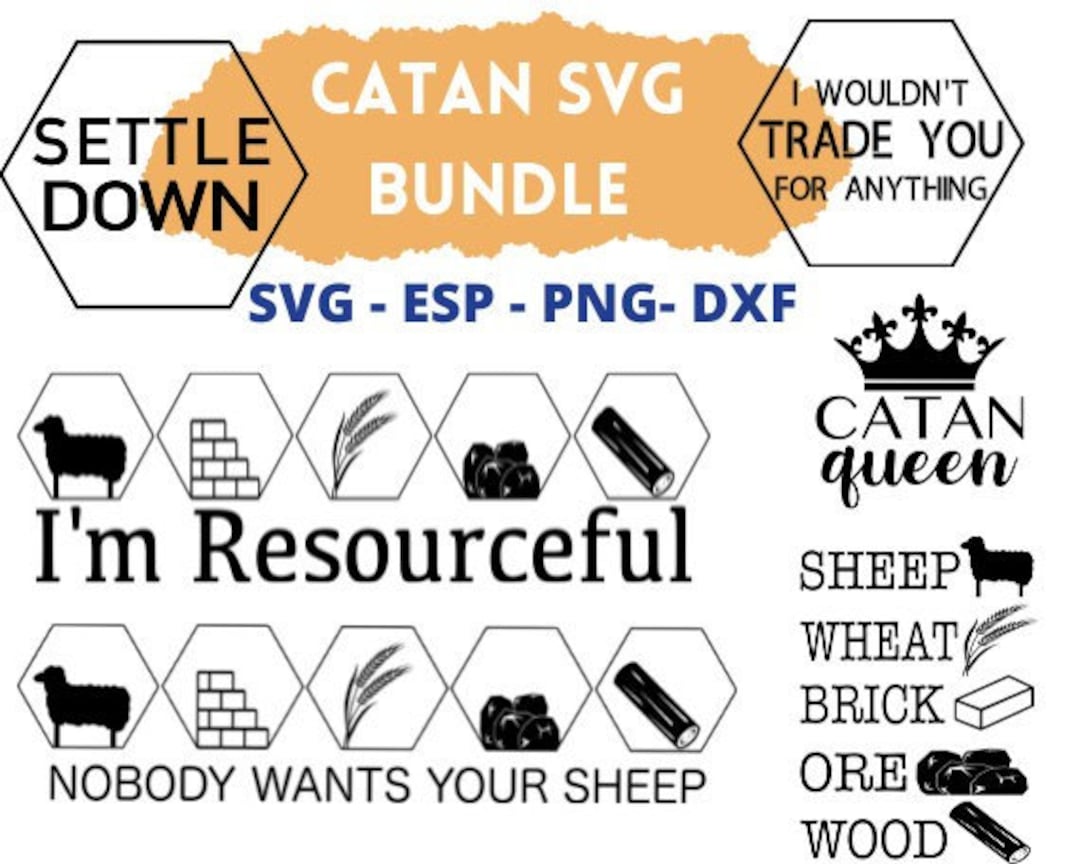 Settlers of Catan SVG Bundle, Board Game Night - Etsy