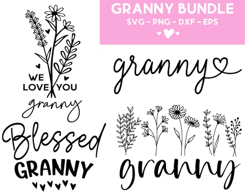 Granny Svg Bundle Promoted To Granny Svg Mothers Day Etsy Canada
