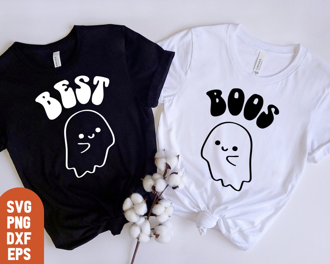 Best Boos Svg, Matching Friends Halloween Shirts, Halloween Bestie, Ghost Tshirt Svg, Best ...