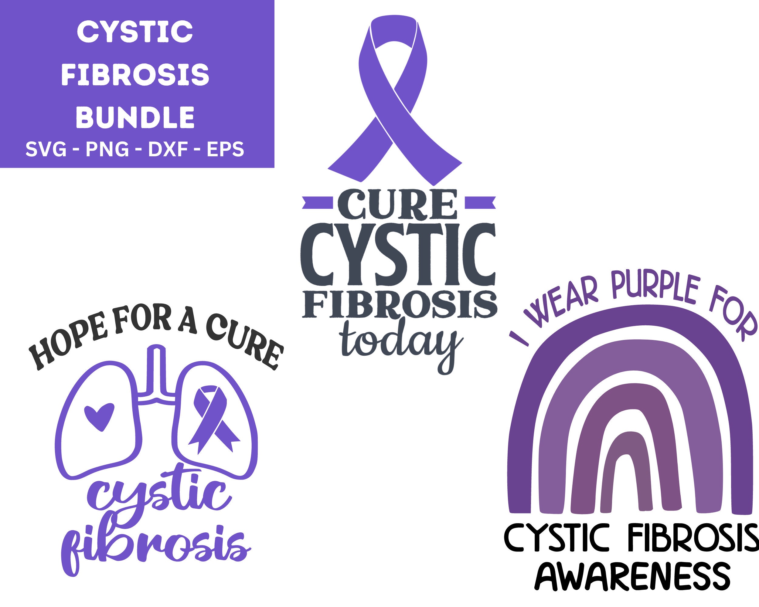 Purple Cystic Fibrosis Logo