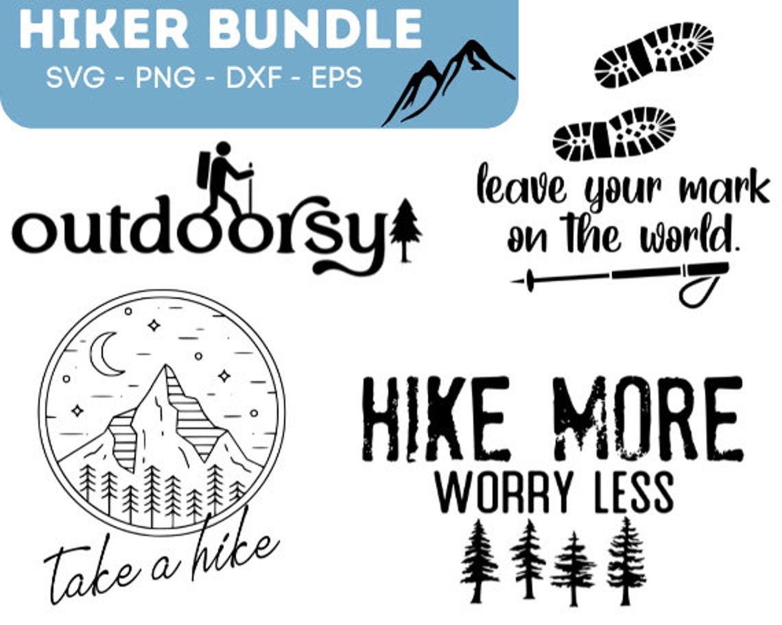 Hiking SVG Bundle Hike More Worry Less SVG Take A Hike SVG - Etsy