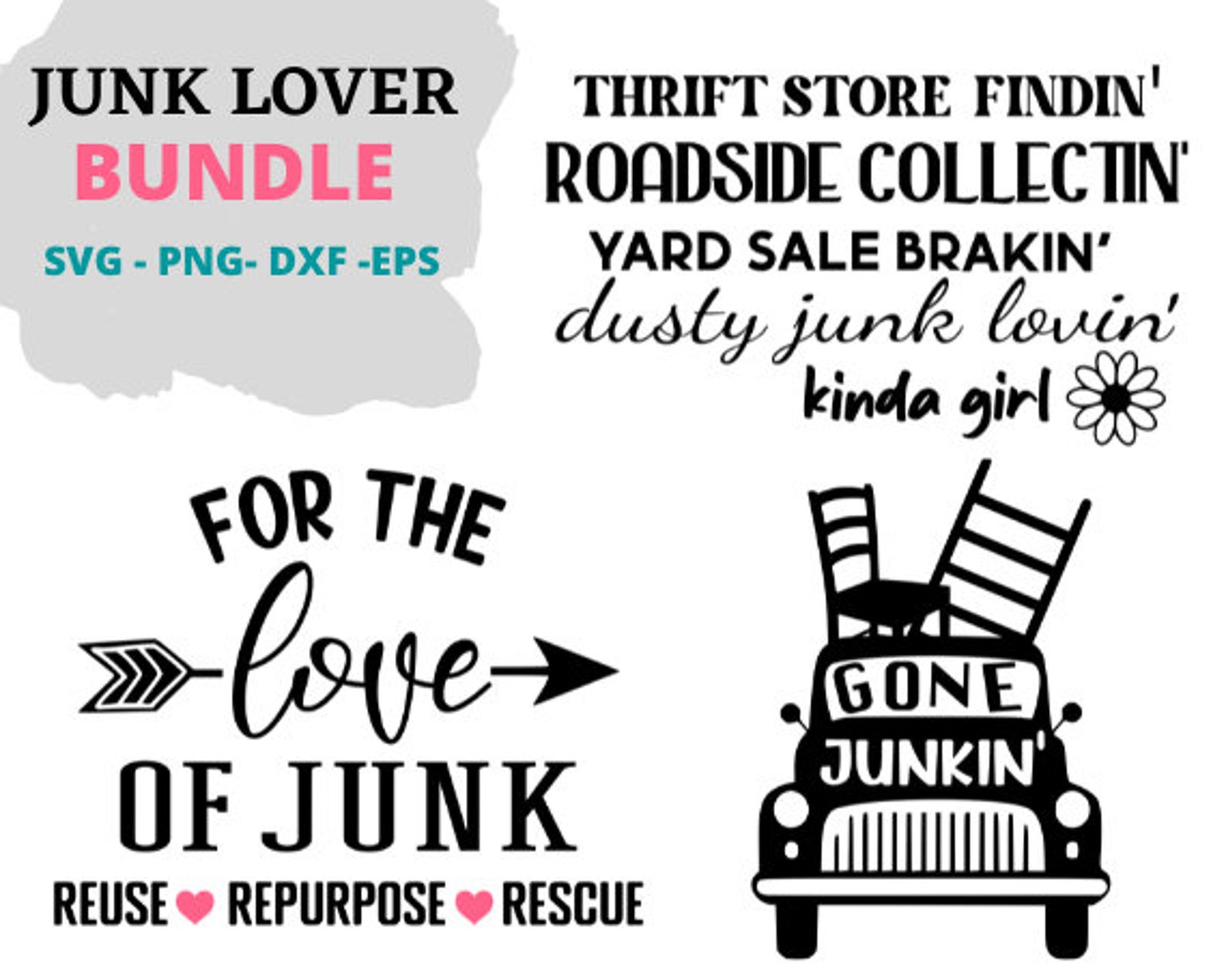 Junkin SVG Gone Junkin' SVG Thrifting SVG - Etsy