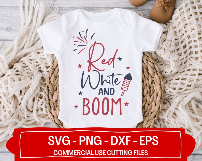 Red White and Boom Svg USA Babe Svg Made in America Svg - Etsy