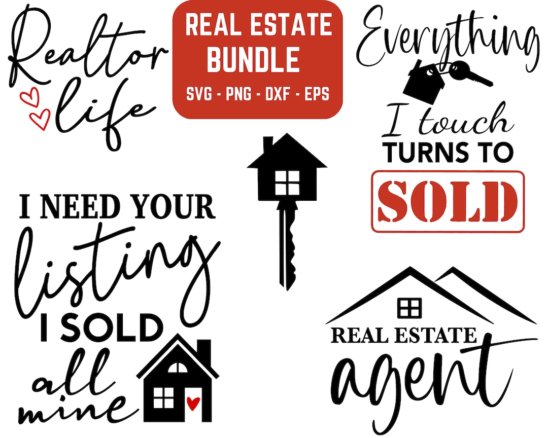 Real Estate Agent Svg Bundle, Realtor Life Svg, Licensed to Sell Svg ...