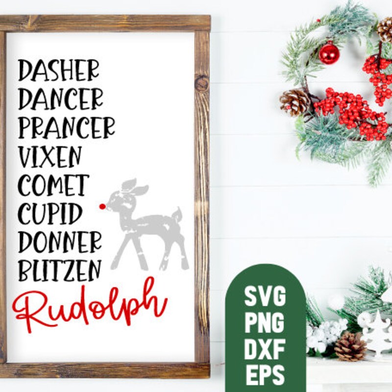Reindeer Sign - Etsy