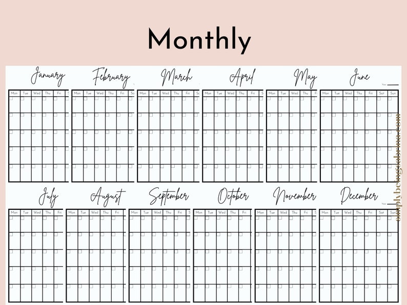 Ultimate Undated Printable Planner/ Monthly Weekly Daily - Etsy