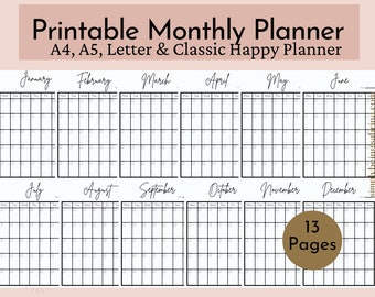 Ultimate Undated Printable Planner/ Monthly Weekly Daily - Etsy