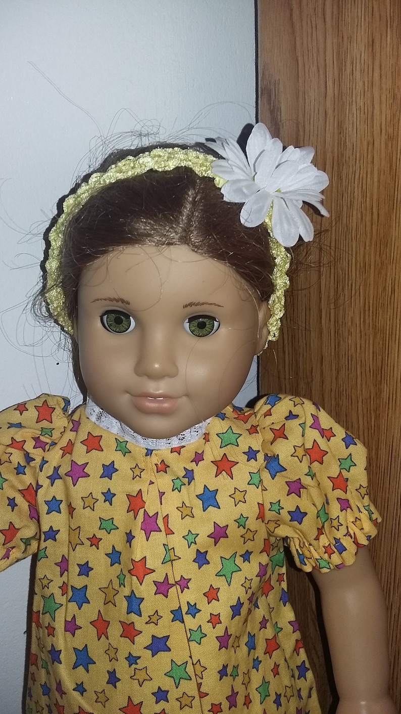 18 Doll Bright Yellow With Stars Play Dress - Etsy UK