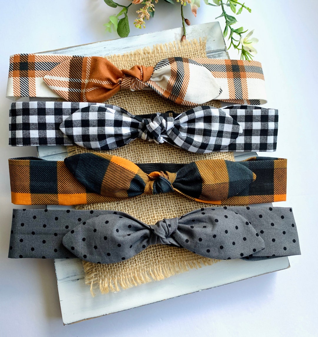 Adjustable Headbands, Fall Headbands,buffalo Check, Headbands for Girls ...