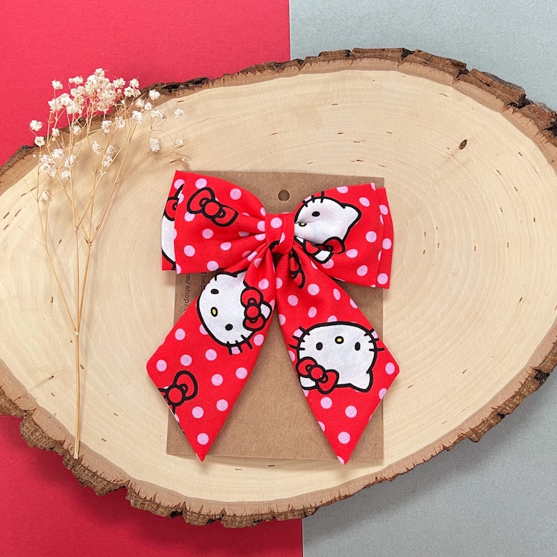 Hello Kittys Hair Bow - Etsy