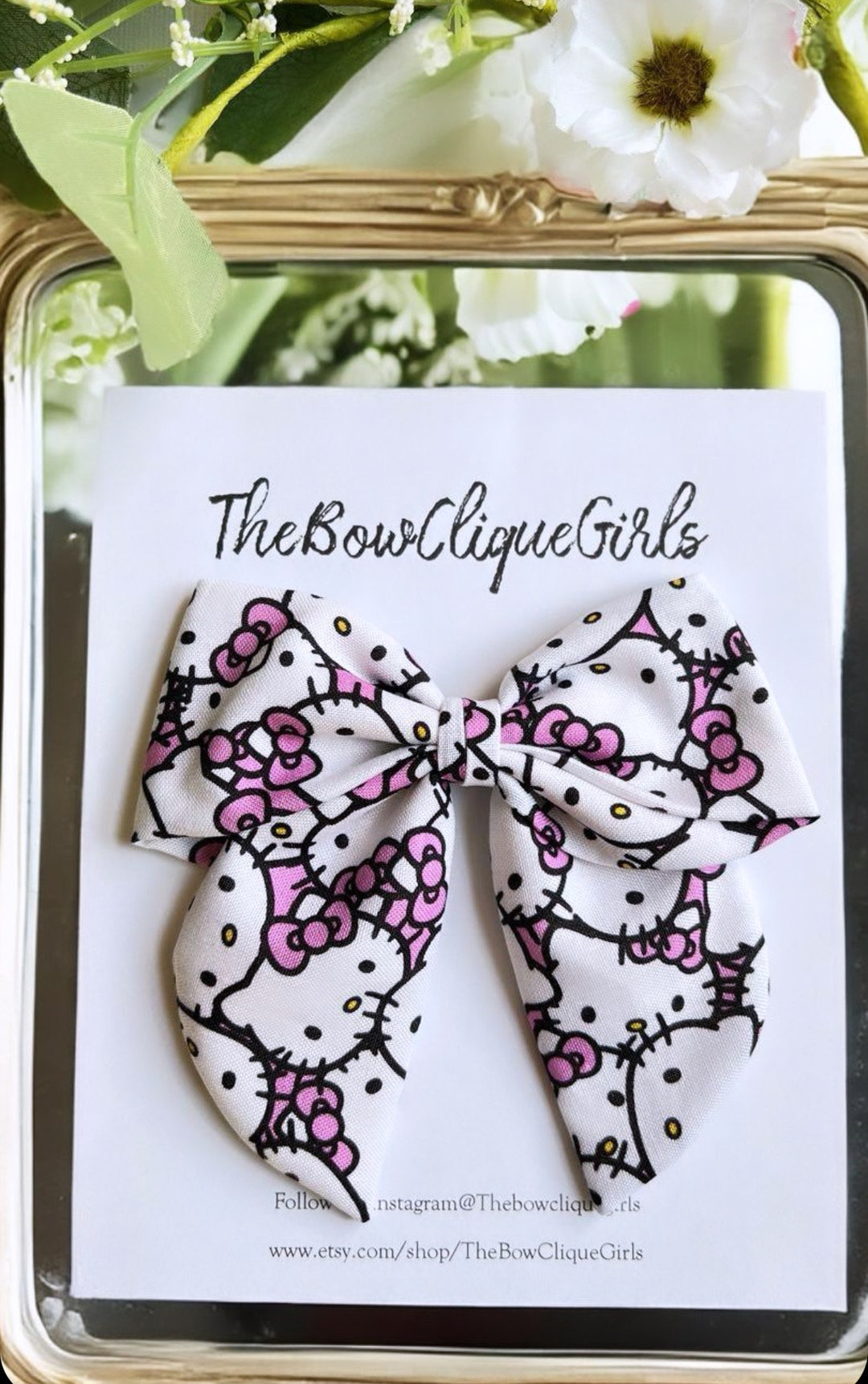 Hello Kitty Hair Bow, Sanrio Hair Bow, Hello Kitty Hair Accessory, Pink ...