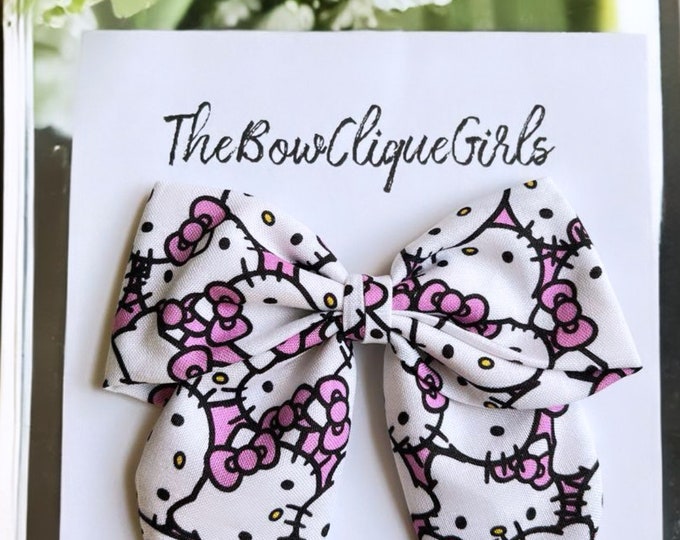 Hello Kitty Hair Bow, Sanrio Hair Bow, Hello Kitty Hair Accessory, Pink ...