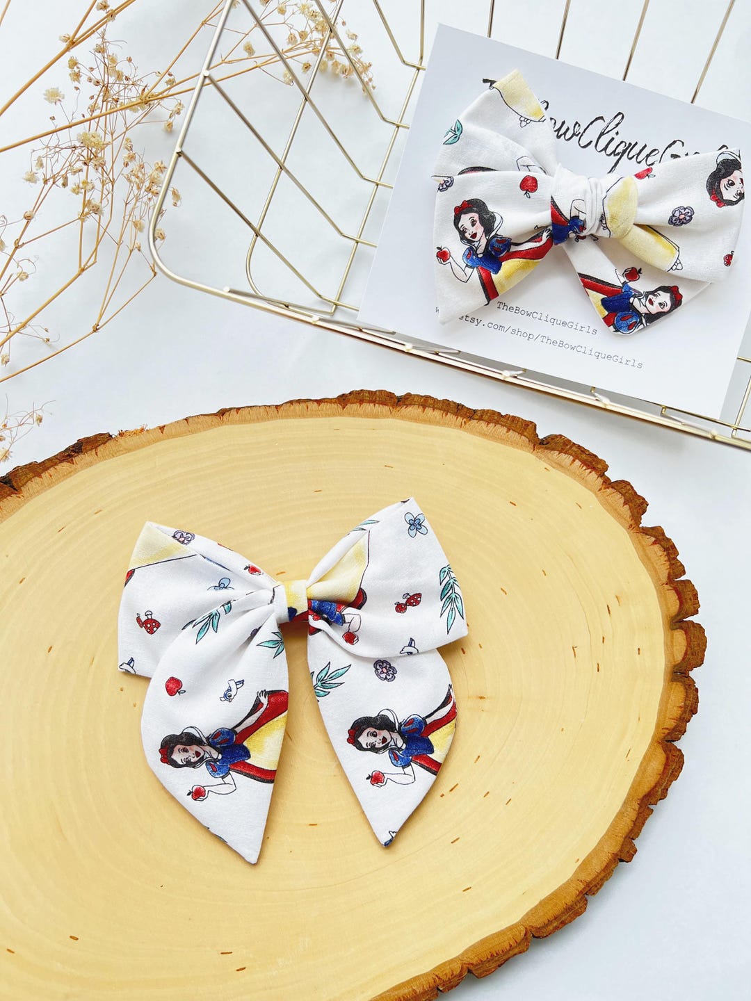 Snow White Hair Bow, Disney Snow White Bows, Disney Hair Bows, Disney ...