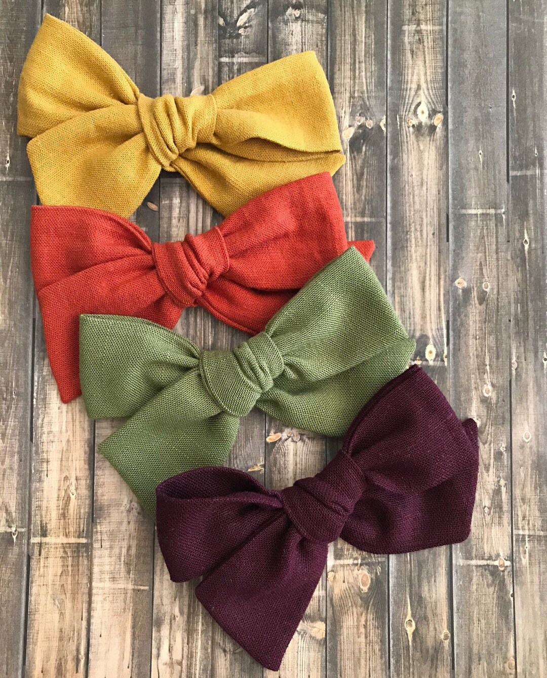 Linen School Girl Hair Bows,autumn Hair Bows,pinwheel Hair Bows ...