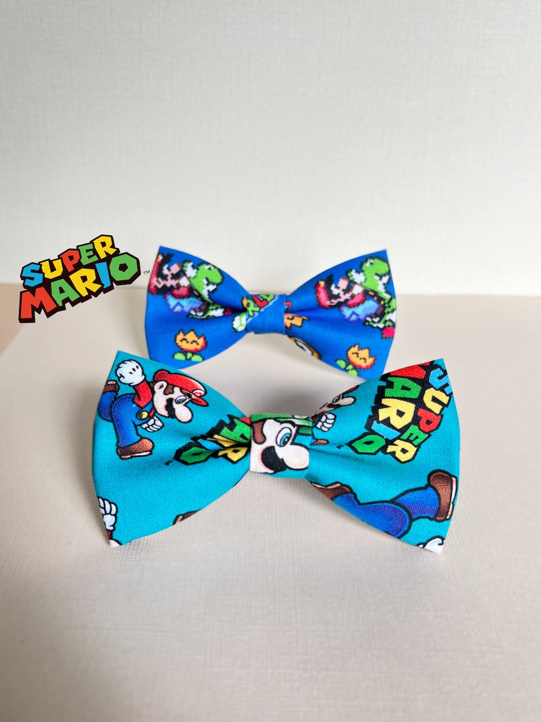 Super Mario Bros Bowtie, Mario and Luigi, Yoshi Bow Tie, Super Mario ...