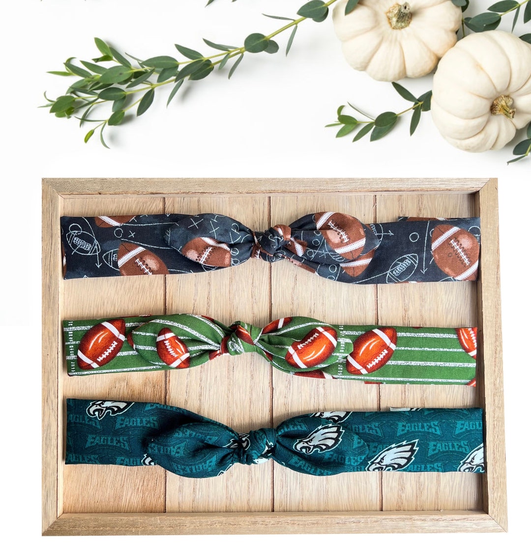 Football Hair Bow, Football Headband, Eagles Hair Bows,philly Teams ...